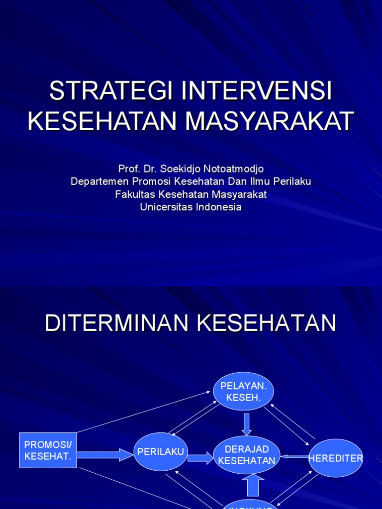 Strategi Intervensi Kesehatan Masyarakat | PDF