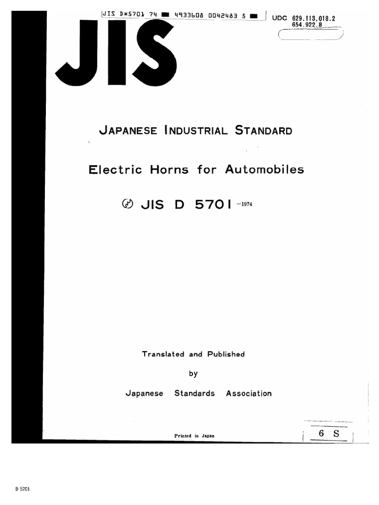 Jis D5701 1974 | PDF