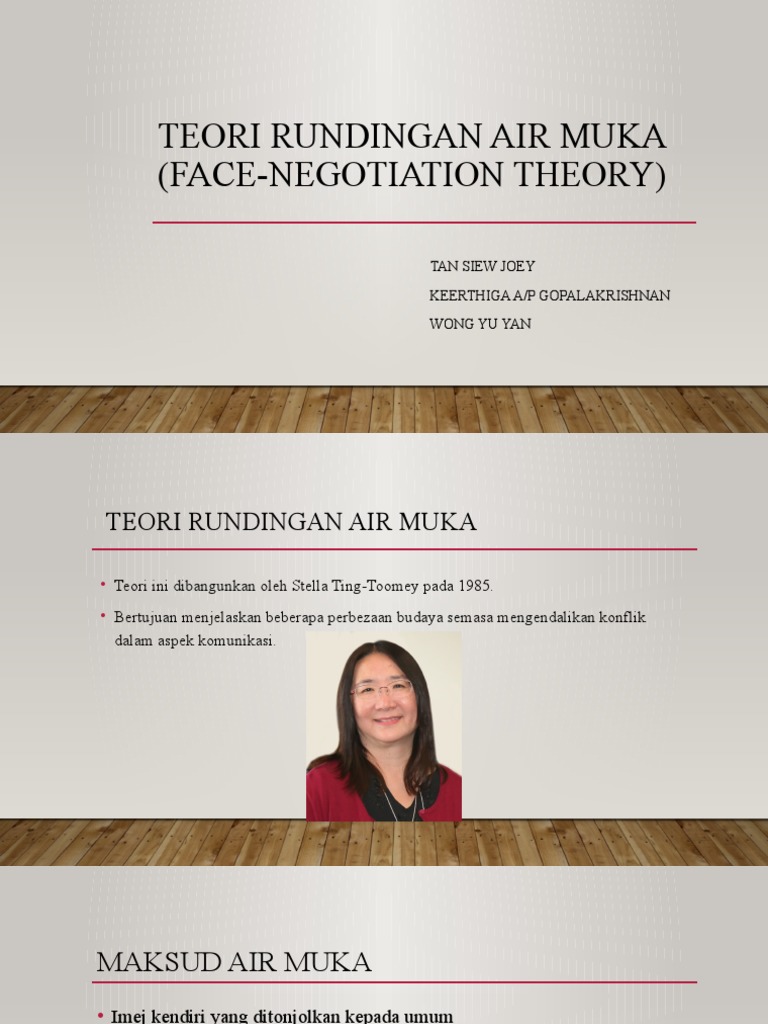 Teori Rundingan Air Muka (Face-Negotiation Theory) | PDF
