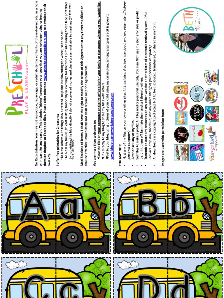 Prek School Bus Upper Lowercase | PDF | Download | Computer File