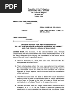 Motion To Release Cash Bond - Sample | PDF | Bail | Government Institutions