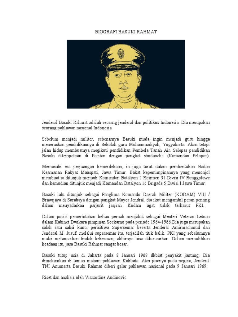 Biografi Basuki Rahmat - Ardian Zaky Nafisa - Xii Ipa 1 | PDF | Sejarah ...