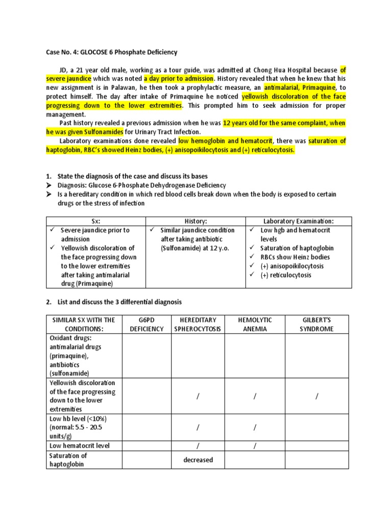 G6PD | PDF | Blood | Biology