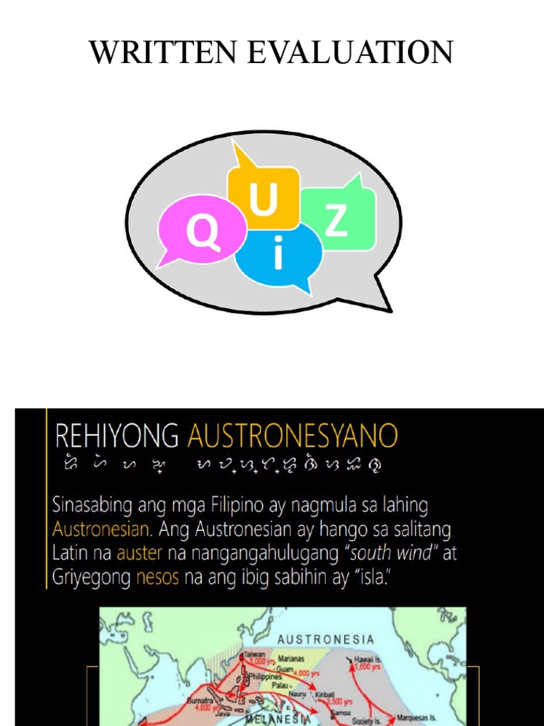 Quiz # 1 RPH (Mga Austronesyano) | PDF