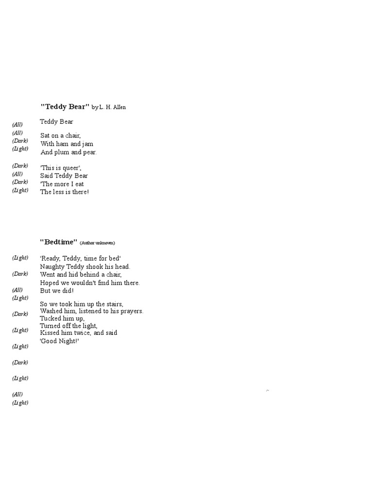 Choral Verse Sr. To Jr. | PDF | Art | Classics