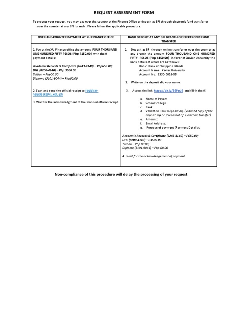 REVISED ASSESSMENT Sample | PDF | Payments | Receipt