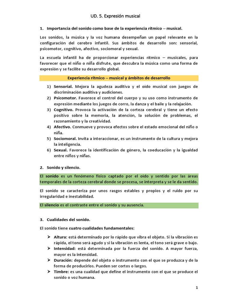 UD5. Expresión Musical | PDF | Ritmo | Melodía