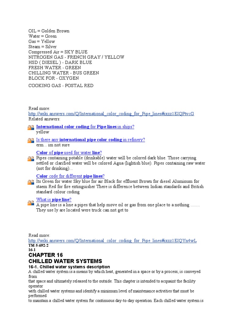 Color Coding and Other Info For Project | PDF | Valve | Pump