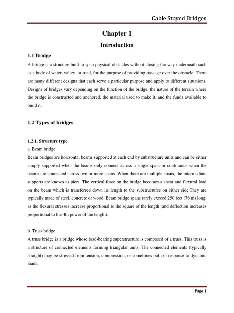 Cable Stayed Bridge | PDF | Bridge | Structural Engineering