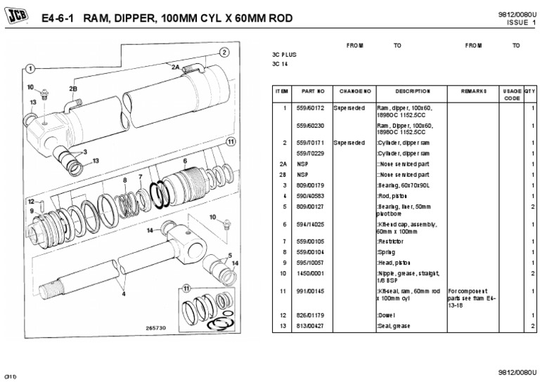 Cilindro Dipper JCB 3C | PDF | Engines | Vehicles