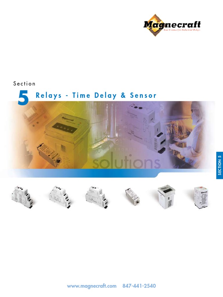 Relays - Time Delay & Sensor: Section | PDF | Relay | Switch