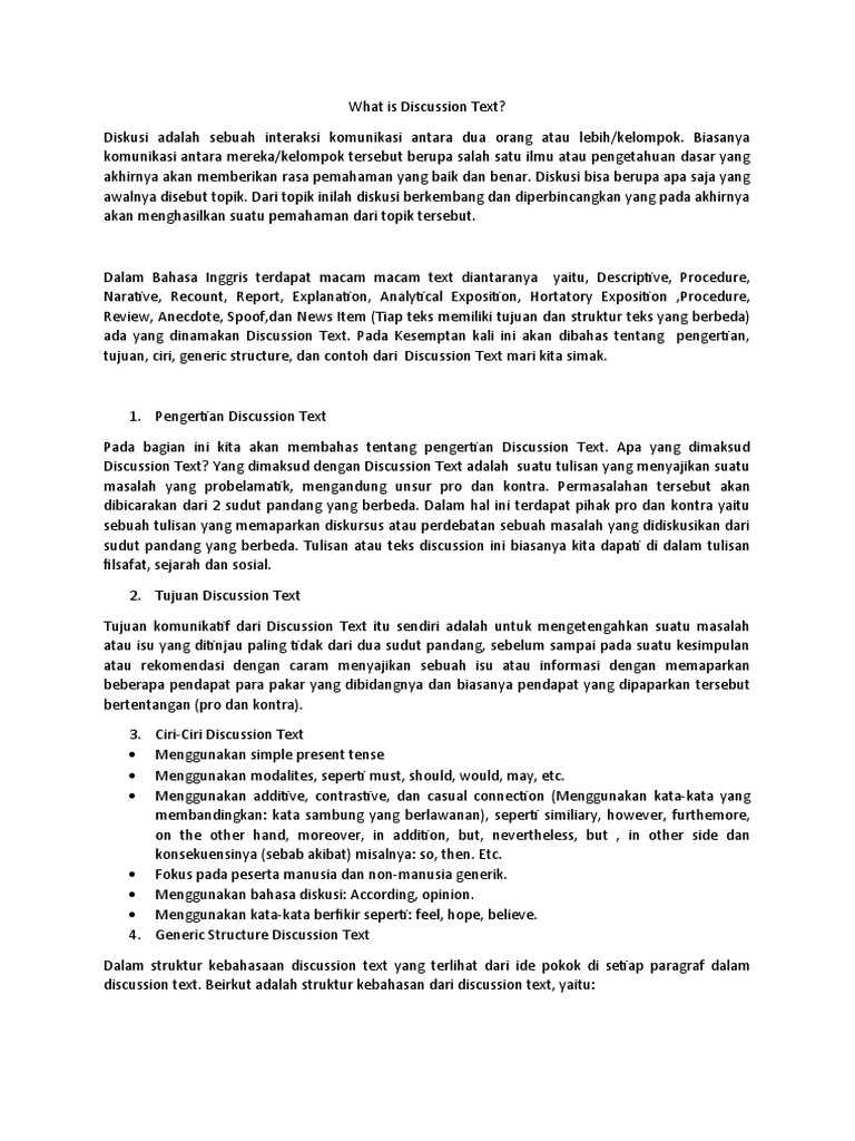 Discussion Text | PDF