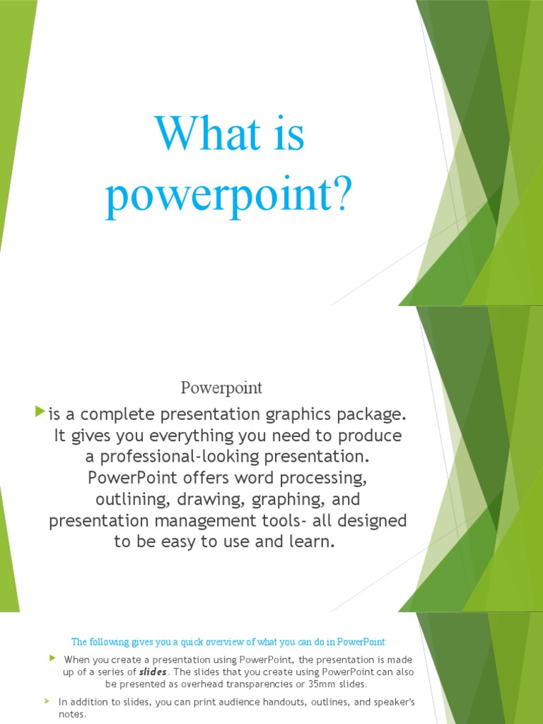 What Is Powerpoint PDF Microsoft Power Point Communication