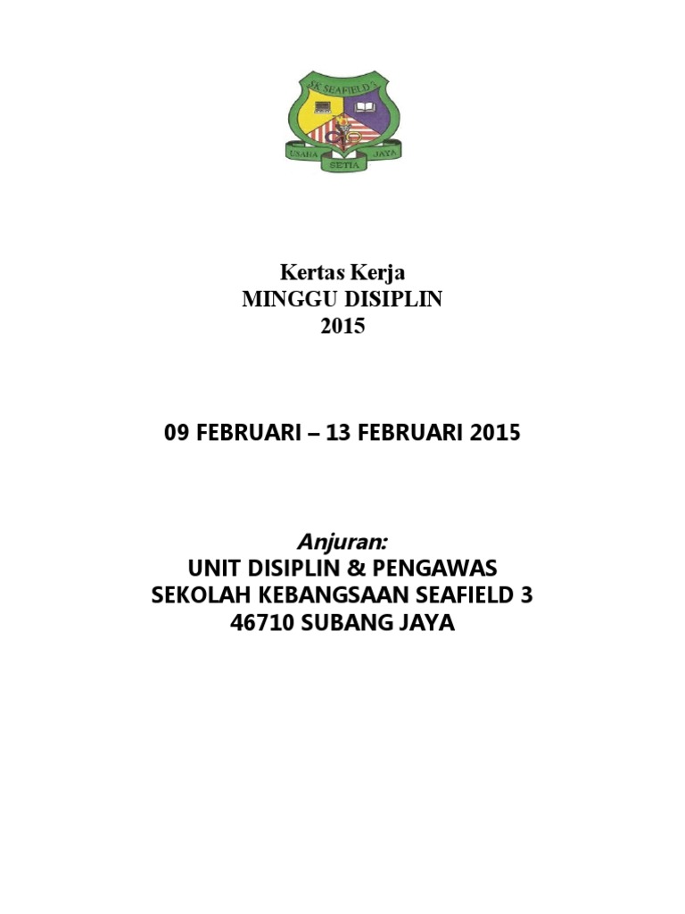 Minggu Disiplin SK Seafield 3 2015 | PDF
