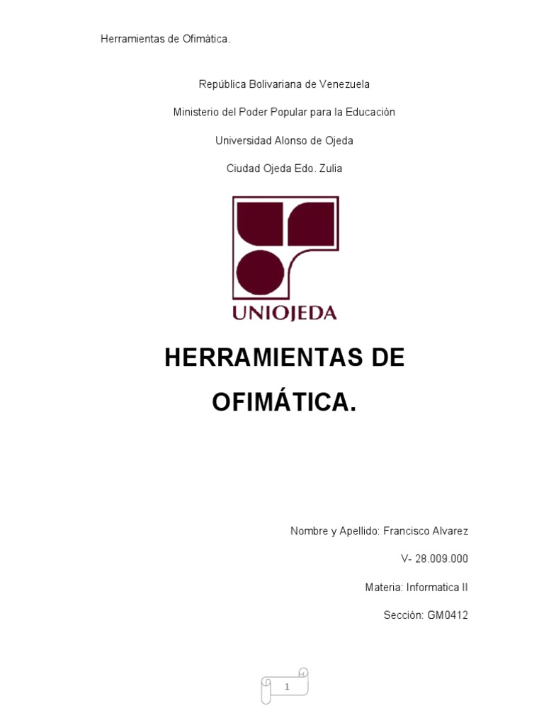 Herramientas de Ofimática: Una Descripción General de sus Funciones y Beneficios | PDF ...