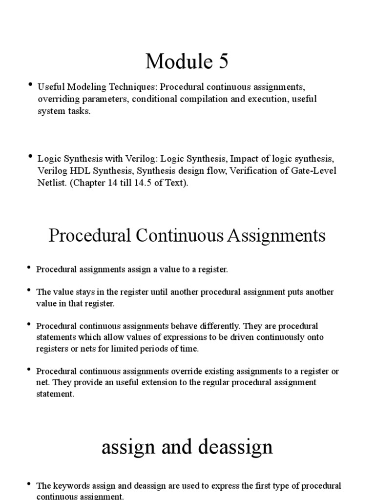 Vhdl Module 5 Download Free Pdf Parameter Computer Programming Hardware Description Language