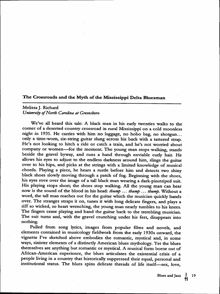 Crossroads Myth in Delta Blues Culture | PDF | Blues | Satan