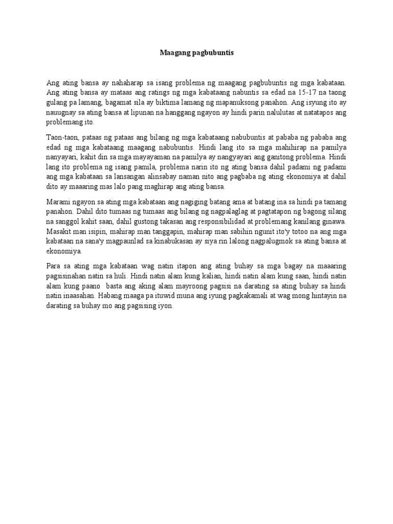 Maagang Pagbubuntis | PDF