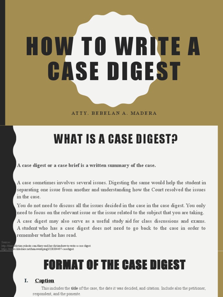 LAWst How To Write A Case Digest | Download Free PDF | Value Added Tax ...