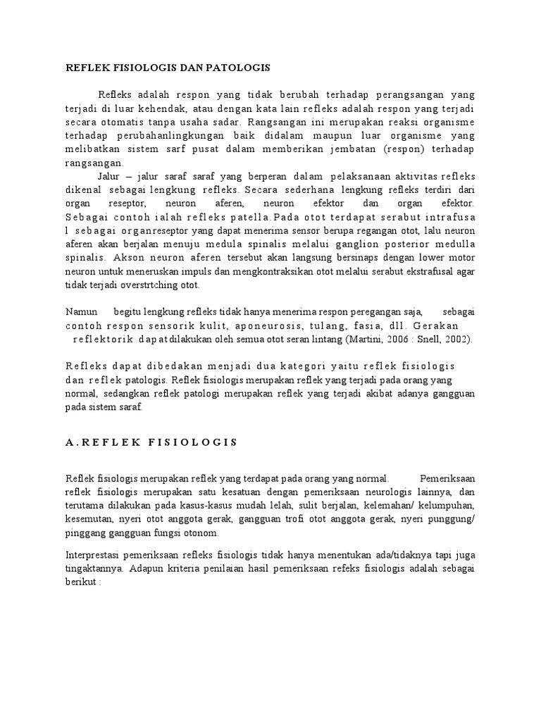 Reflek Fisiologis Dan Patologis Pdf