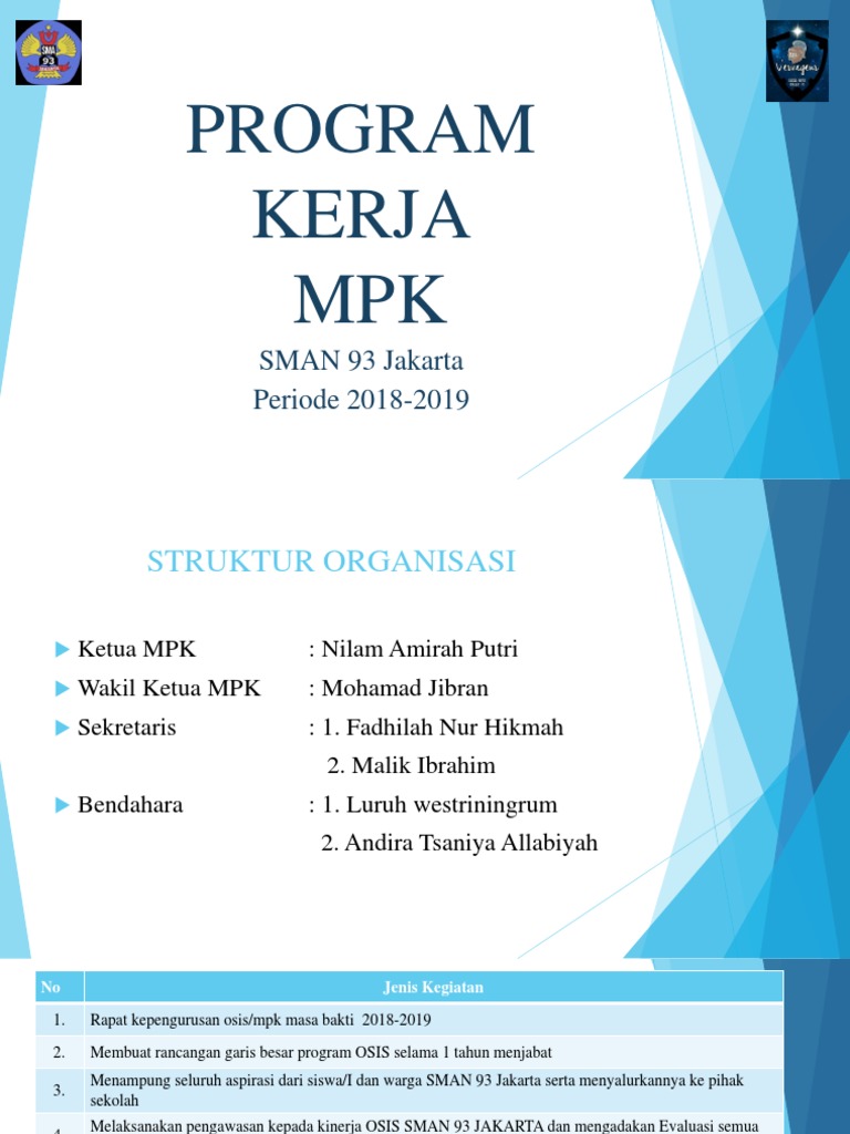 Program Kerja MPK | PDF
