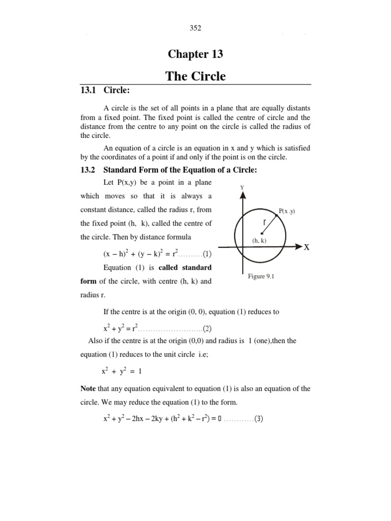 Chapter - Equation of Circle | Download Free PDF | Circle | Perpendicular