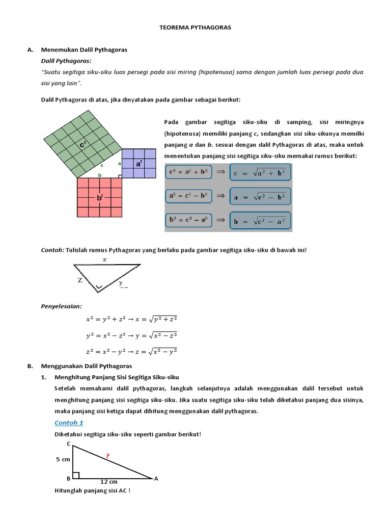 Penerapan Teorema Pythagoras Kelas 8 | PDF | Metode & Bahan Ajar