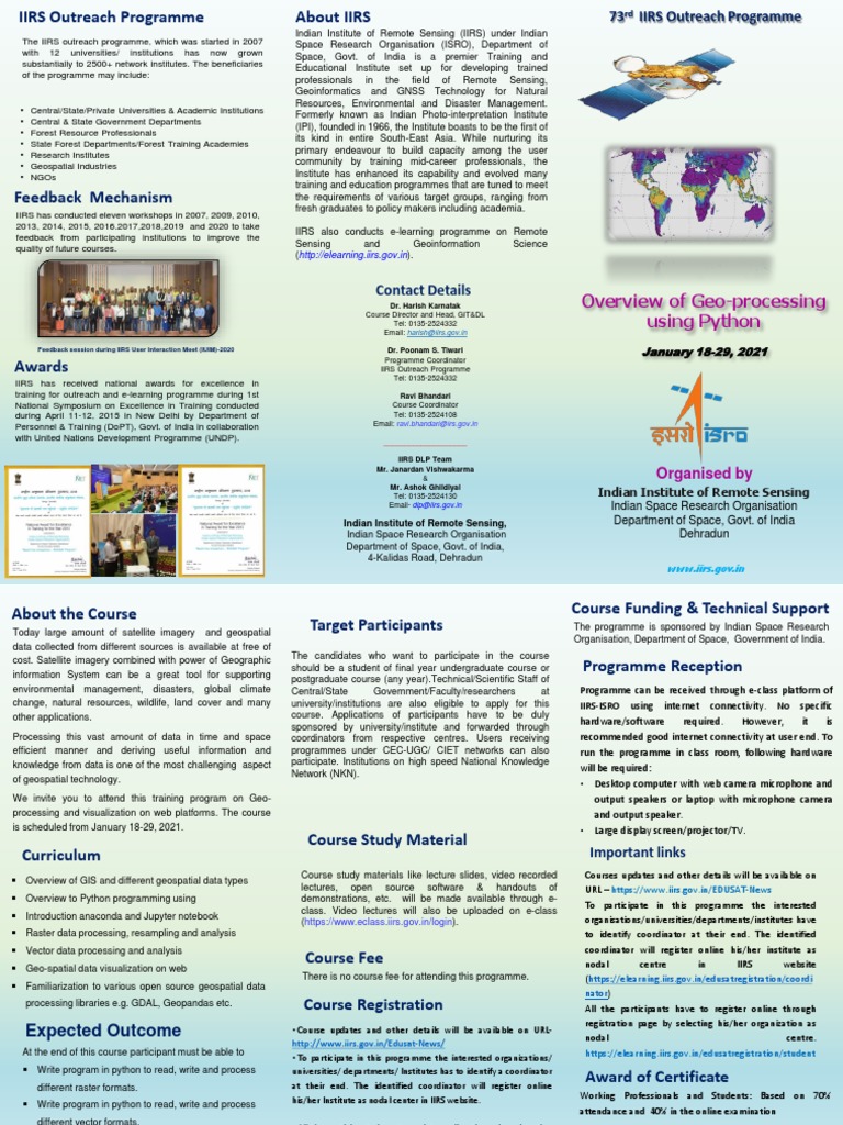 Overview of Geo-Processing Using Python: Organised by | PDF ...