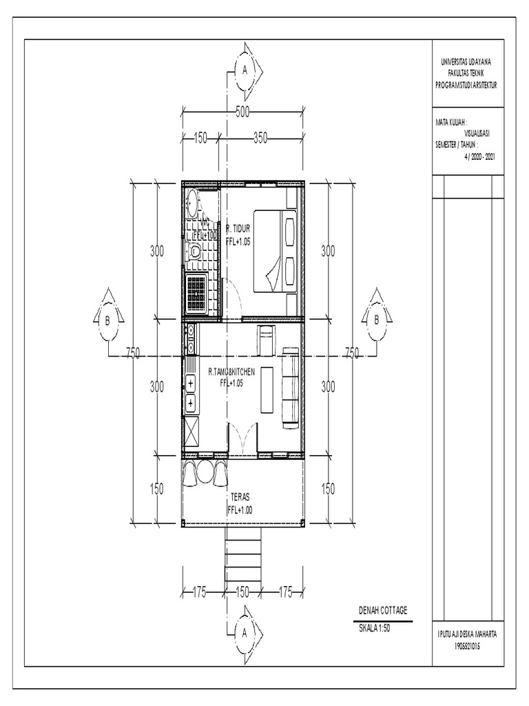 I Putu Aji Deska Maharta - Denah Cottage | PDF