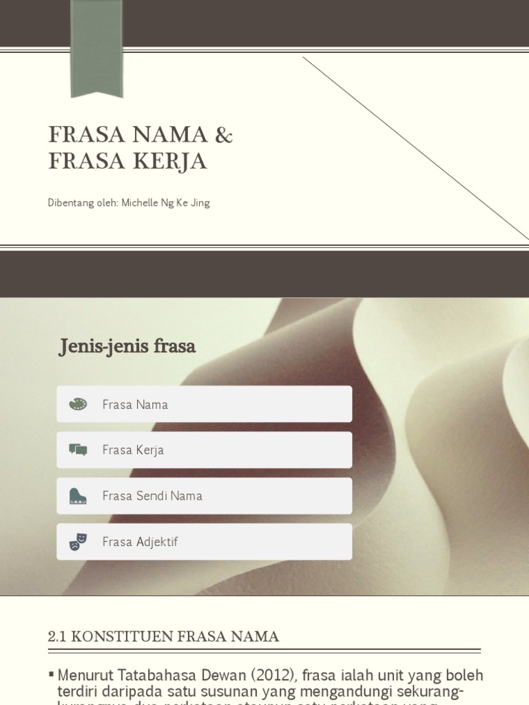Frasa Nama & Frasa Kerja | PDF