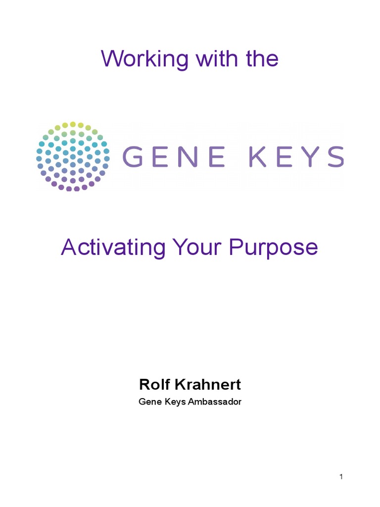Gene Keys Activation Sequence Guide | PDF | Consciousness | Self