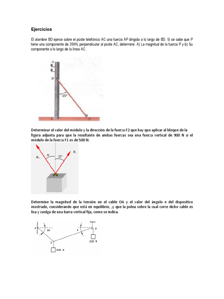 Ejercicios Estatica Tarea II | PDF