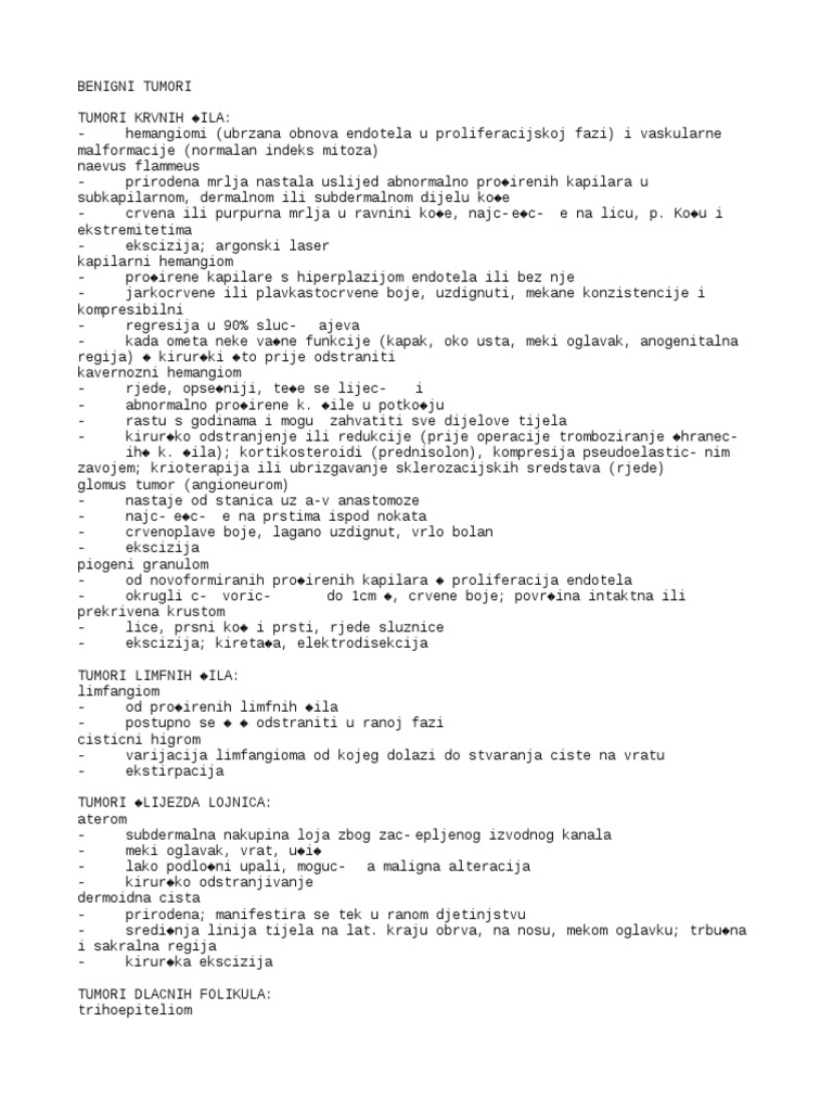Benigni Tumori Koze | PDF