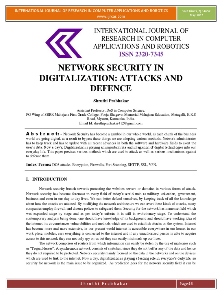 Network Security: Attacks & Defense | PDF | Denial Of Service Attack ...