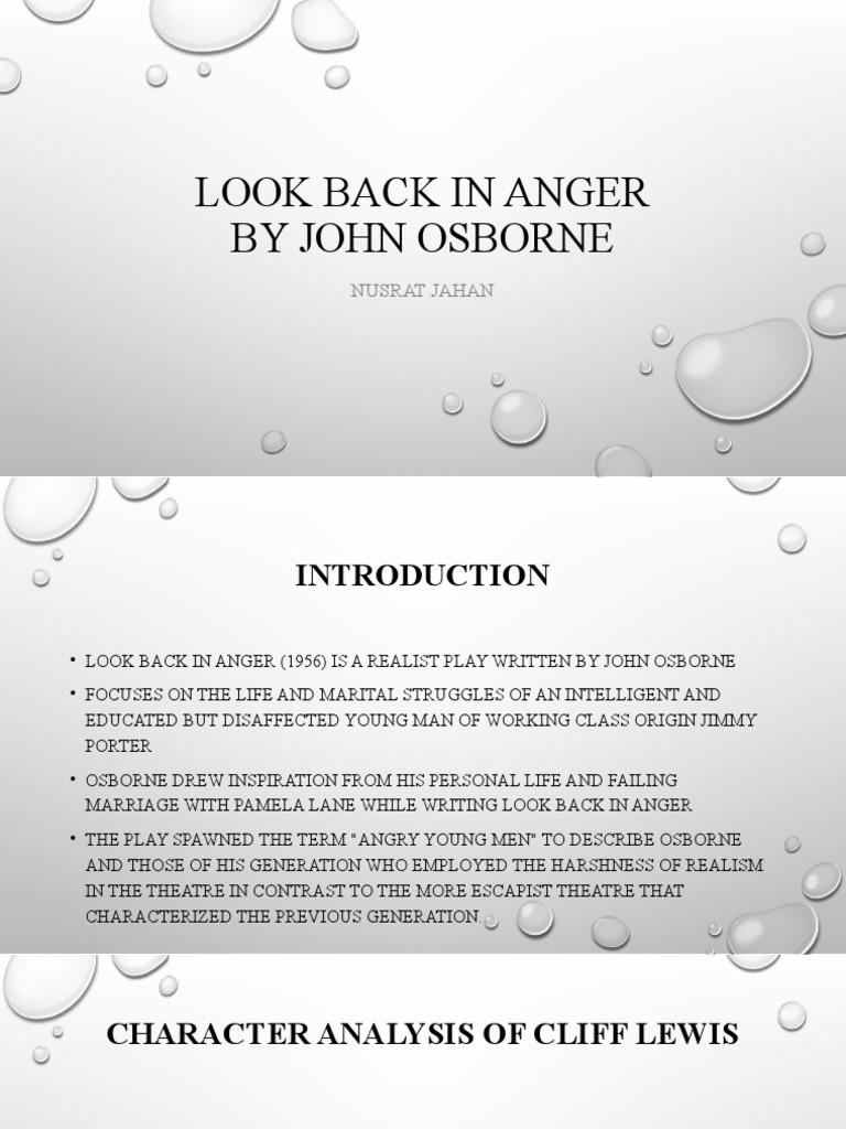 Look Back in Anger | PDF