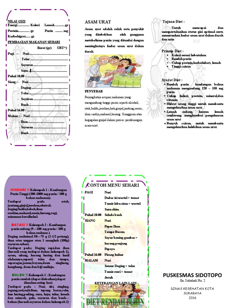 Leaflet Rendah Purin | PDF