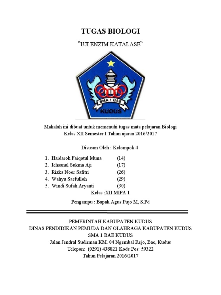 Laporan Uji Enzim Katalase | PDF