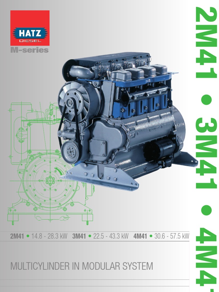 Hatz Diesel Engine 2M41 Brochure | PDF | Diesel Engine | Vehicle Parts