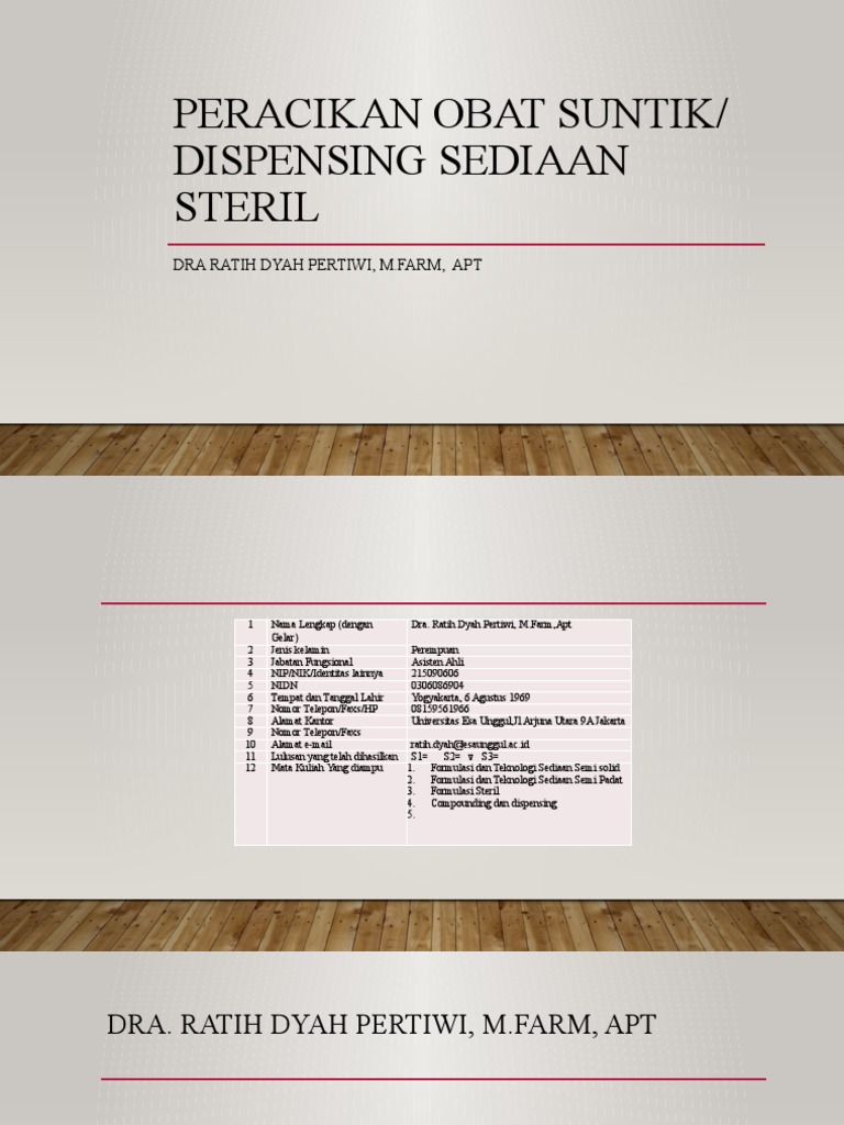Dispensing Sediaan Steril | PDF