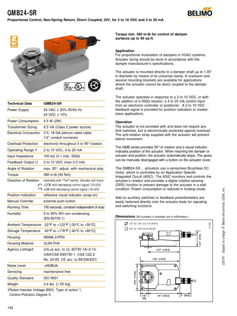Gbelimo GGMB24-SR | PDF | Power Supply | Actuator