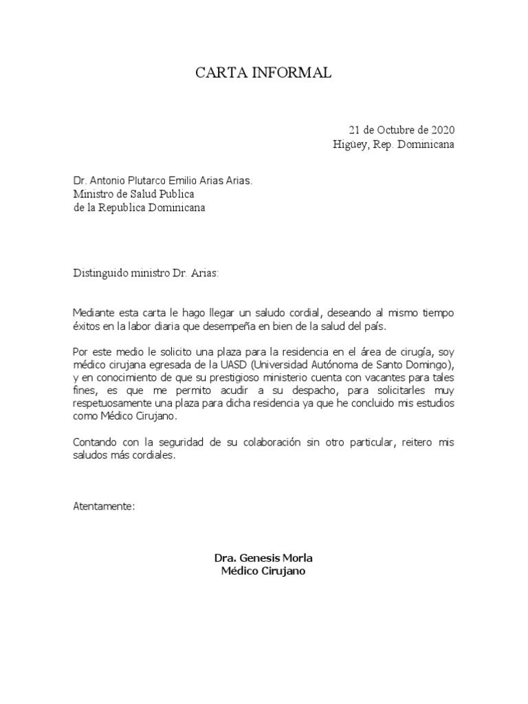 Carta Formal e Informal | PDF