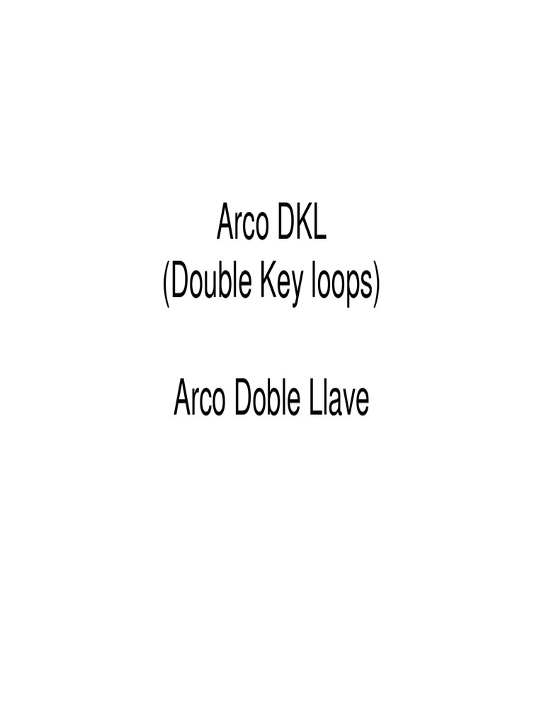 Arco Doble Llave en Ortodoncia DKL | PDF