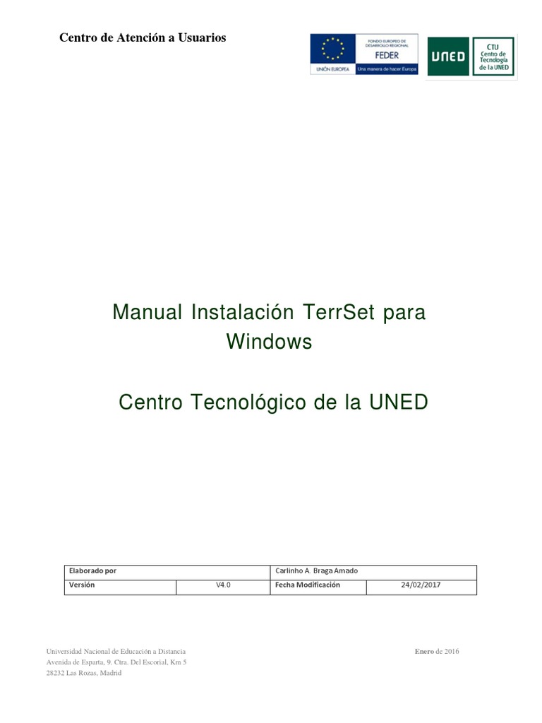Instalación de TerrSet en Windows | PDF | Software de la aplicacion ...