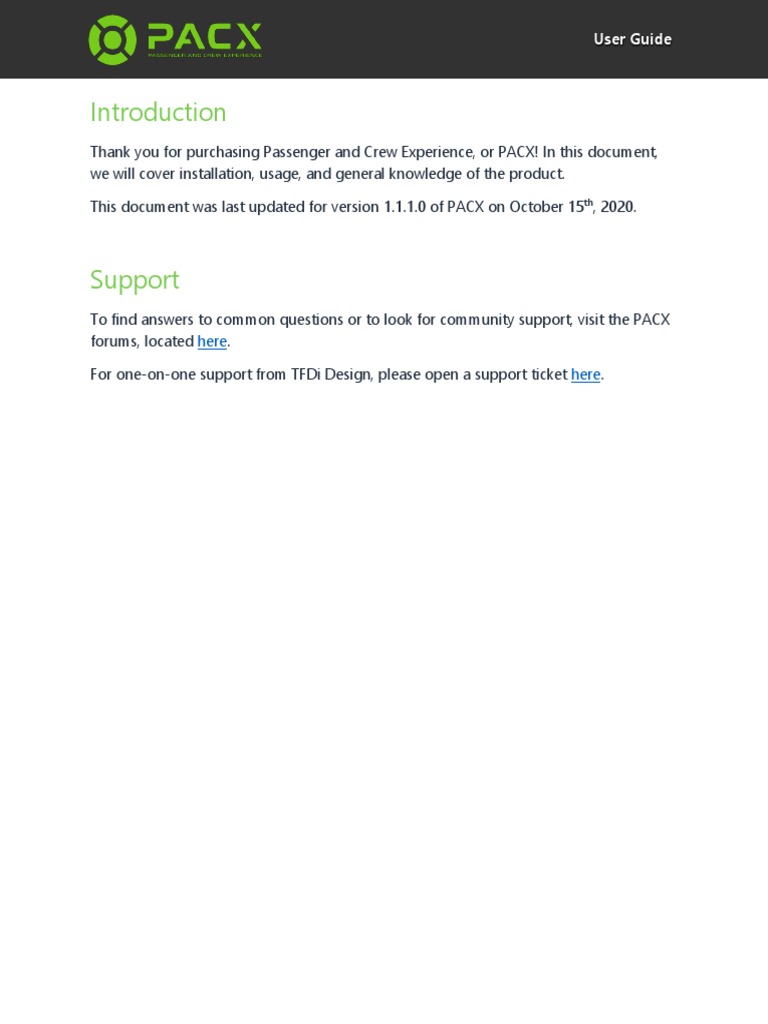 PACX User Guide | PDF | Menu (Computing) | Computer File