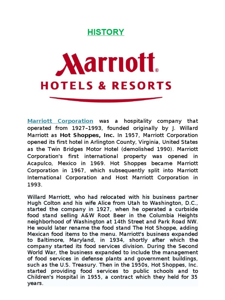 MARRIOTT | Download Free PDF | Marriott International | Hospitality ...
