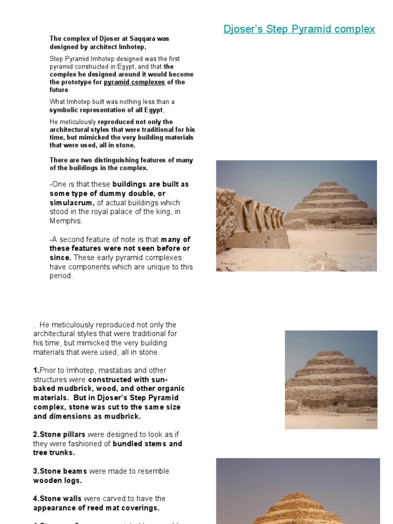 Zoser Step Pyramid Complex | PDF | Ancient Egypt
