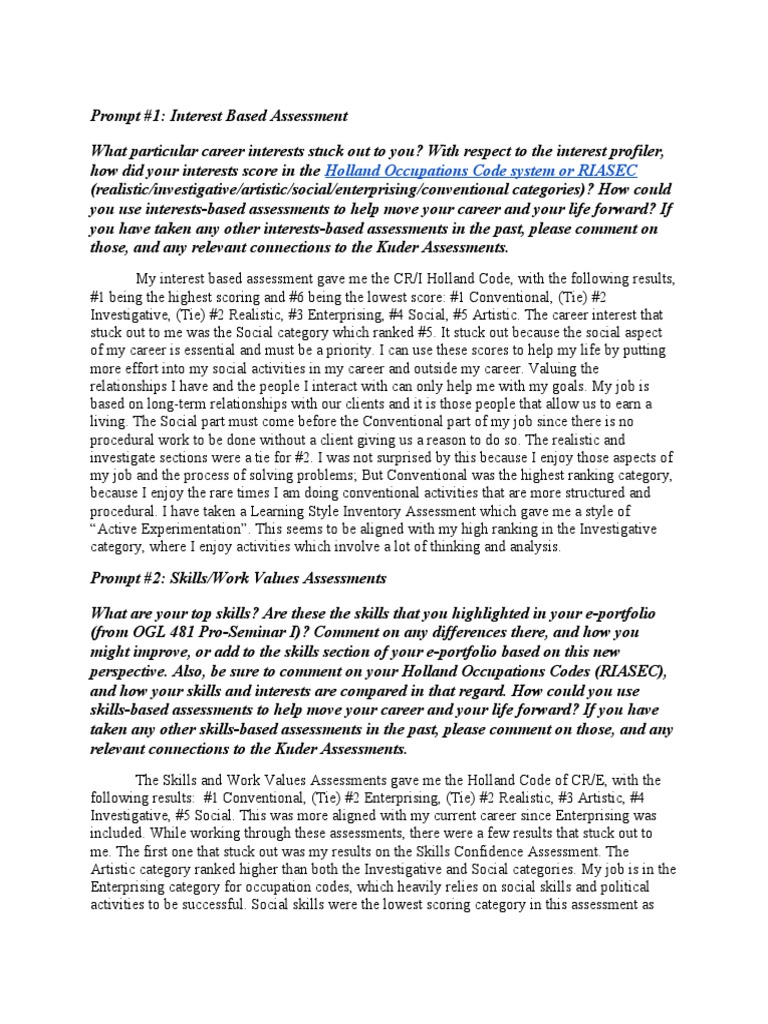 Module 3 Self Assessments | PDF