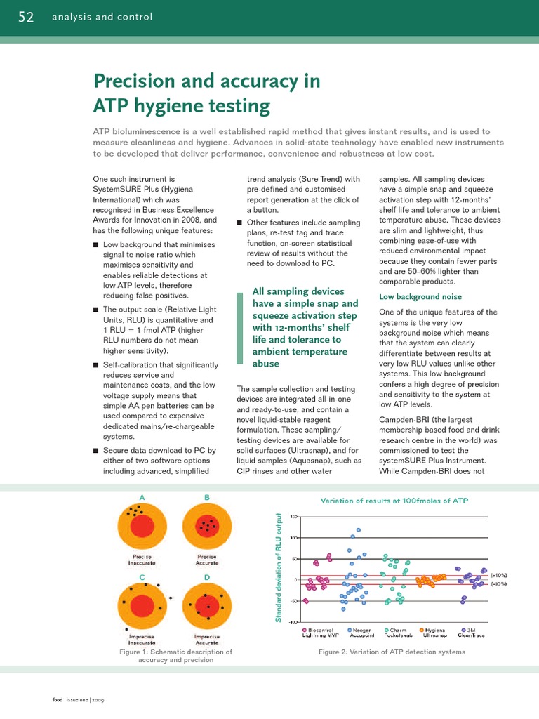 SystemSURE Plus: Advanced ATP Hygiene Testing | PDF | Sensitivity And ...