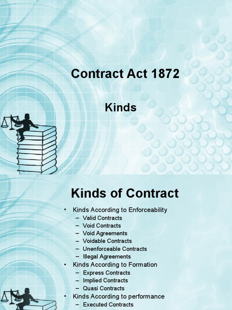 Types of Contracts Under Contract Act 1872 | PDF | Law