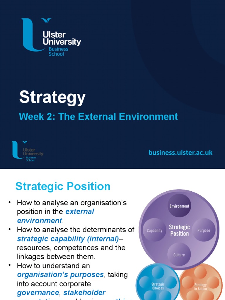 Lecture 2 Strategic Position Environment | PDF | Strategic Management ...